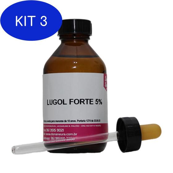 Kit 3 Lugol Forte 100Ml - Casa Do Químico - Farmácia Pet - Magazine Luiza