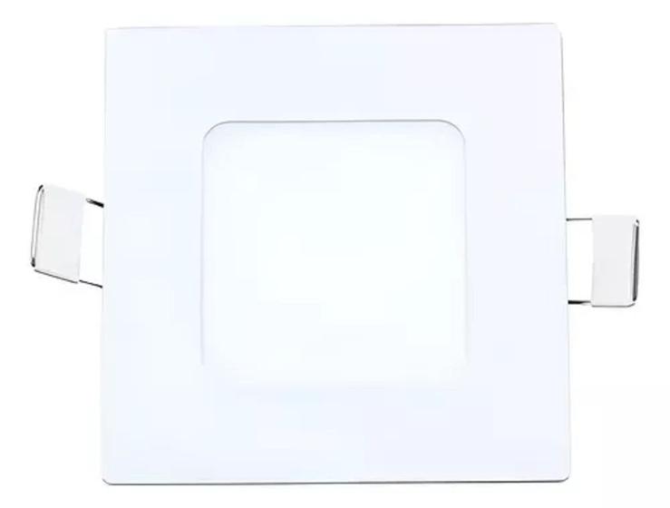 Kit 3 Luminaria Painel Plafon Spot Led Embutir Quadrado 3w 3000k Branco Quente Bivolt Startec ...