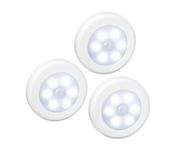 Kit 3 Luminária Sem Fio 6 Led Com Sensor Lâmpada Armário Imã - ELGIN ...