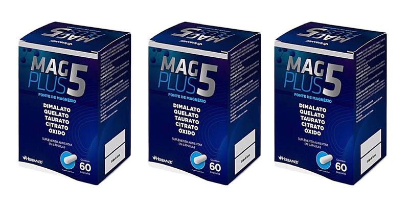 Kit 3 Mag 5 - 60 capsulas - Herbamed - Multivitamínico / Polivitamínico ...