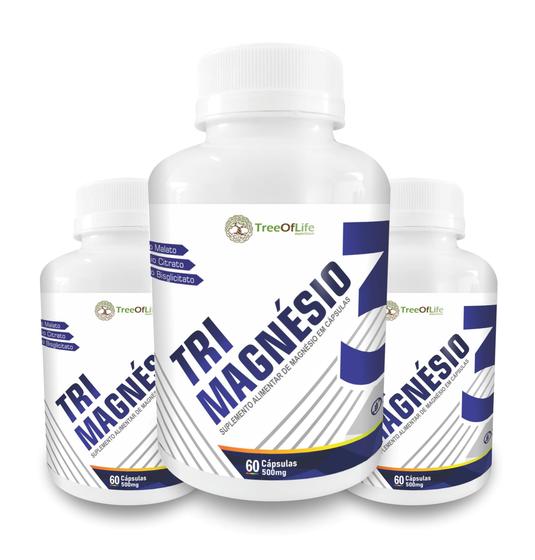 Kit 3 Magnesio Malato Citrato Bisglicinato 180 Cap 500Mg - Tree Of Life - Cloreto de Magnésio ...