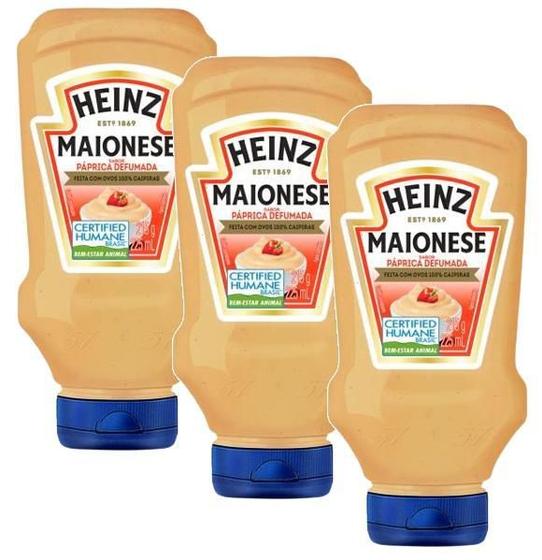 Kit 3 Maionese Páprica Defumada Heinz Squeeze 215G - Maionese - Magazine Luiza