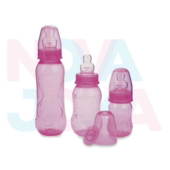 Kit 3 Mamadeiras Aquarela Bico Achatado Kuka- Rosa - Mamadeira - Magazine Luiza