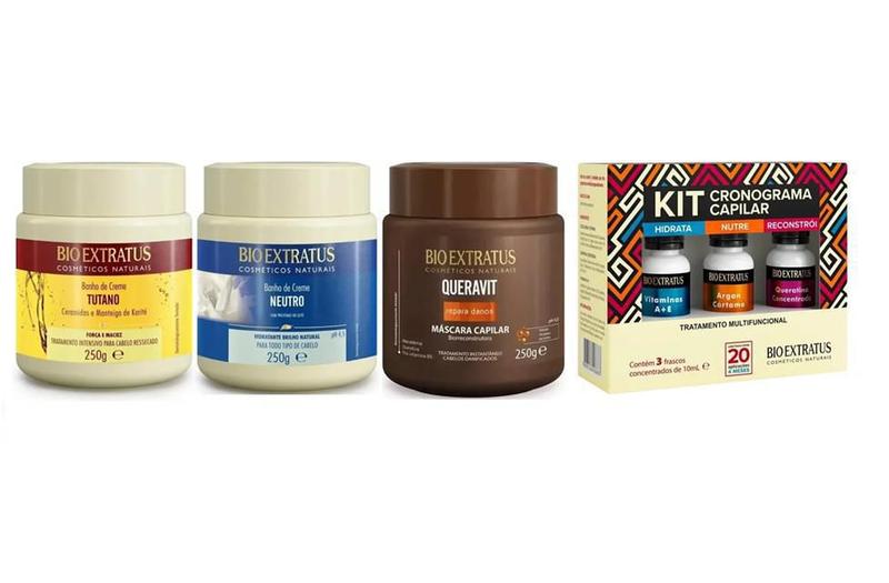 Kit 3 Máscaras Tutano Neutro 250G Cronograma Capilar - Bio Extratus - Kit de Tratamento para ...
