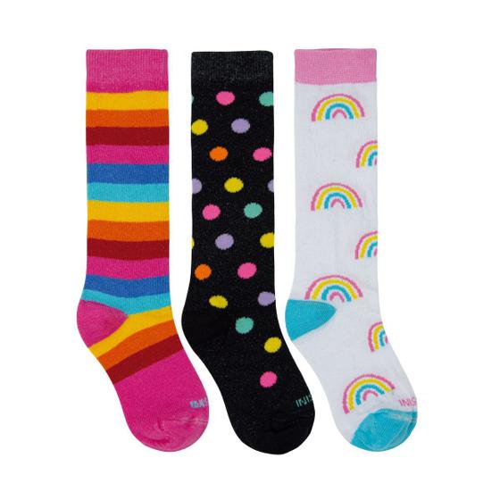 Kit 3 Meias 3/4 Infantil Cano Longo Colorida Galocha Patins - Rossini ...