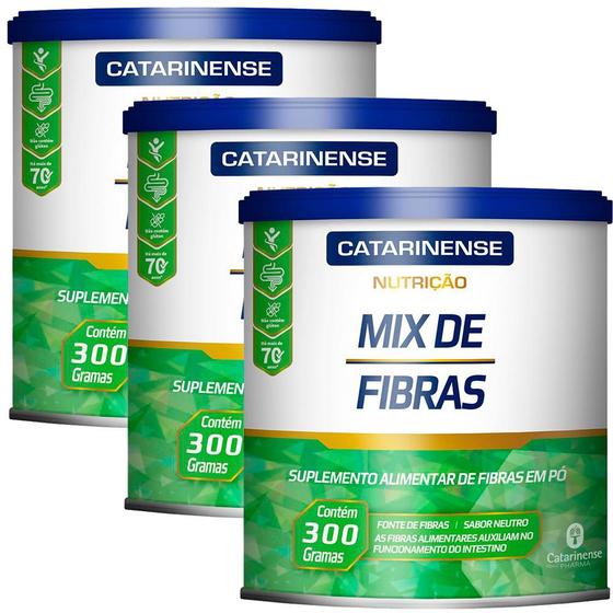 Kit 3 Mix de Fibras 300g Catarinense - Catarinense Pharma - Fibras ...