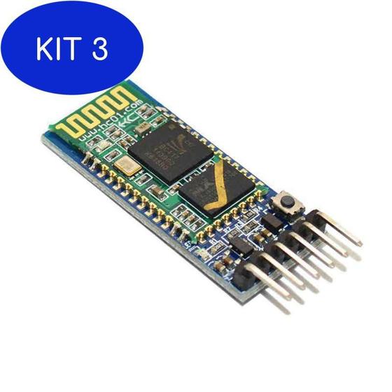 Kit 3 Módulo Bluetooth Hc-05 Rs232 Para Arduino Master Slave - Mj - No ...