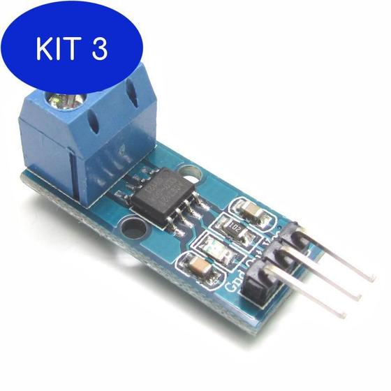 Kit 3 Módulo Medidor Sensor De Corrente Acs712 - 20A Arduino Pic - Mj ... Kit 3 Módulo Medidor Sensor De Corrente Acs712 - 20A Arduino Pic - Mj ...