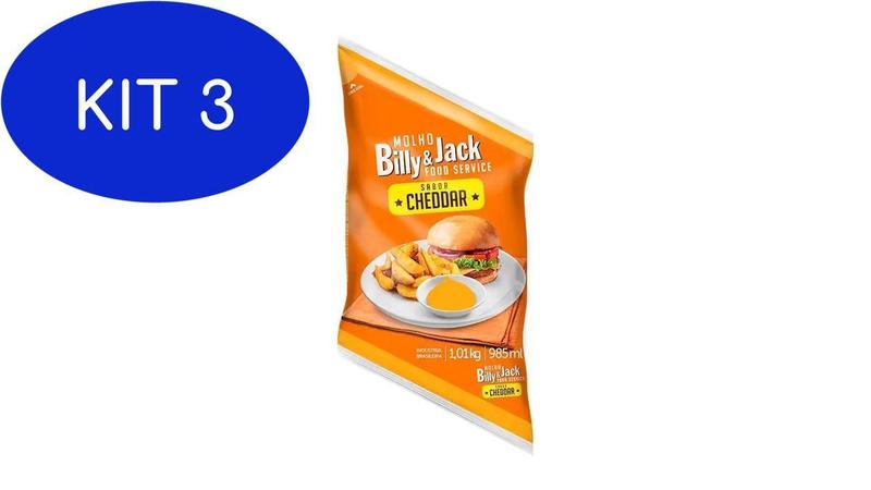 Kit 3 Molho Billy & Jack Cheddar 1 L Sache - Ki Sabor - Ki - Sabor ...
