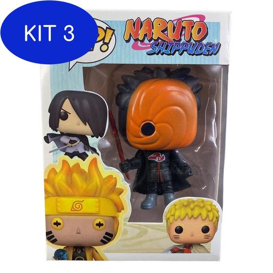 Kit 3 Naruto Shippuden Pop Boneco Anime Action Figure Tobi - Smart Tech ...
