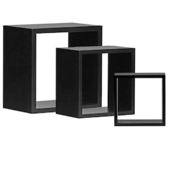Kit 3 nichos mdp black - D-CORE BRASIL - Nicho / Cubo para Parede ...