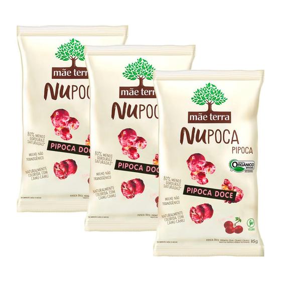 Kit 3 Nupoca Mãe Terra Pipoca Rosa Orgânica com Camu Camu 35g - Mae ...