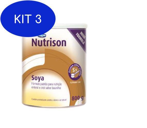 Kit 3 Nutrison Soya 800 G Danone Enteral - Complemento Alimentar Adulto ...