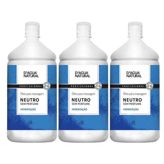 Kit 3 Oleo Profissional Massagem Corporal Neutro Deslizamento Extremo ...