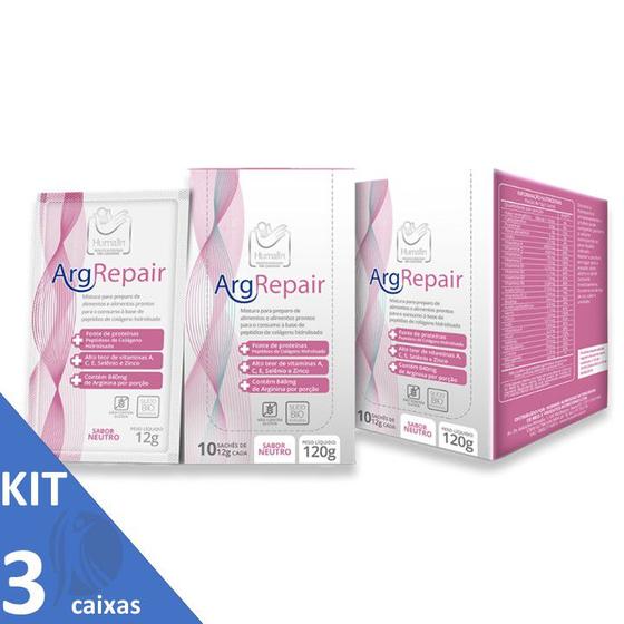 Kit 3 pack - humalin arg repair (cicatrização pós operatório) - Kit de ...