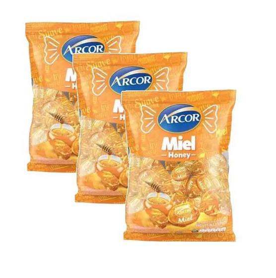 Kit 3 Pacote Bala Mel Recheada Arcor 600G Bala Miel - Balas - Magazine ...