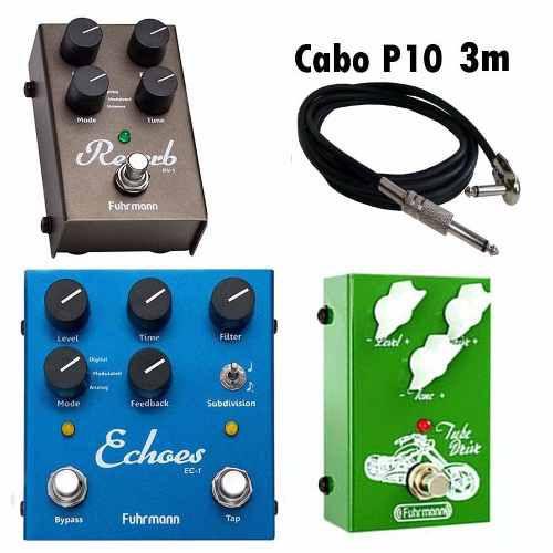 Kit 3 Pedais Reverb + Echoes + Tube Drive Fuhrmann + C P10 - Pedal para ...