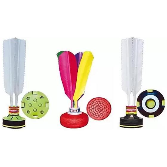 Kit 3 Petecas Pequita Iniciante Profissional Noturna - Peteca ...