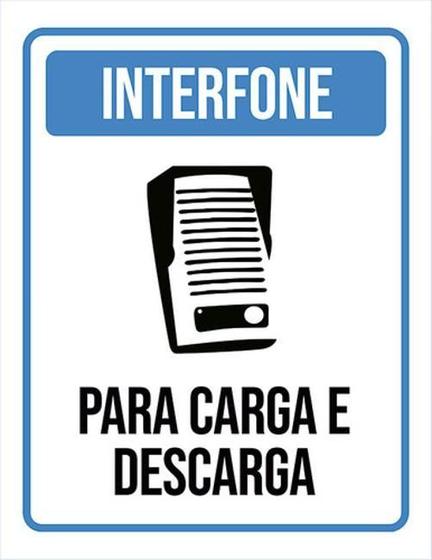 Kit 3 Placas Interfone Carga Descarga Desenho - Sinalizo - Placa de ...