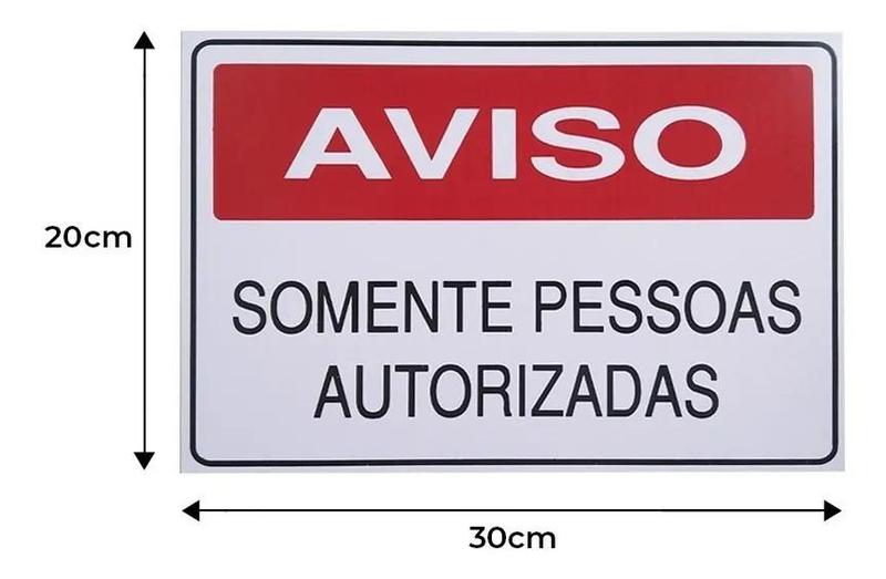Kit 3-placas Proibido A Entrada De Pessoas Não Autorizadas 3uni ...