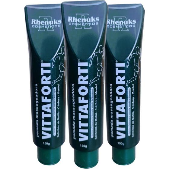 Kit 3 Pomada Massageadora VitaFort Articulações Joelhos - Rhenuks ...