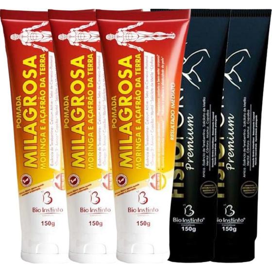 Kit 3 Pomada Milagrosa 150G 2 Pomada Fisiofort Premium 150G - Bio ...