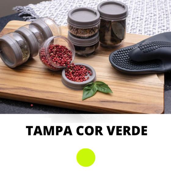 Kit 3 Porta Temperos Condimentos Gire e Trave Plasútil 380ml - Porta ...