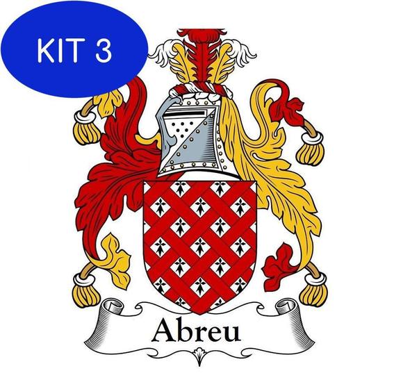 Kit 3 Pôster Heráldica Brasão Da Família Abreu 32X43 Cm - Mundo Das ...