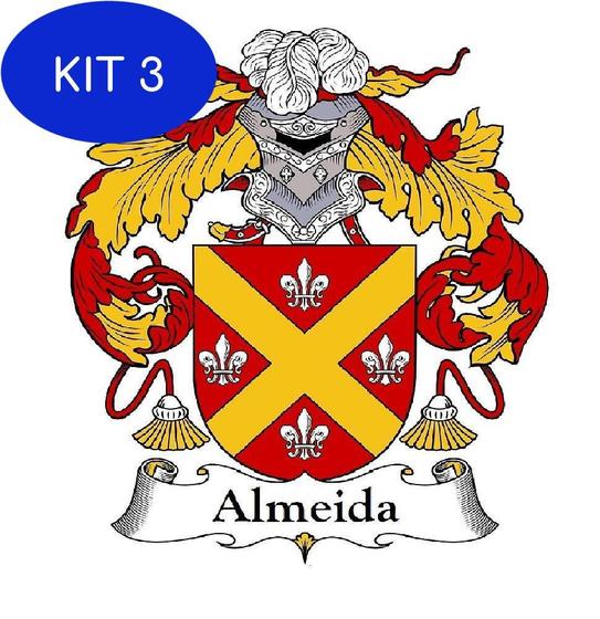 Kit 3 Pôster Heráldica Brasão Da Família Almeida 32X43 Cm - Mundo Das ...