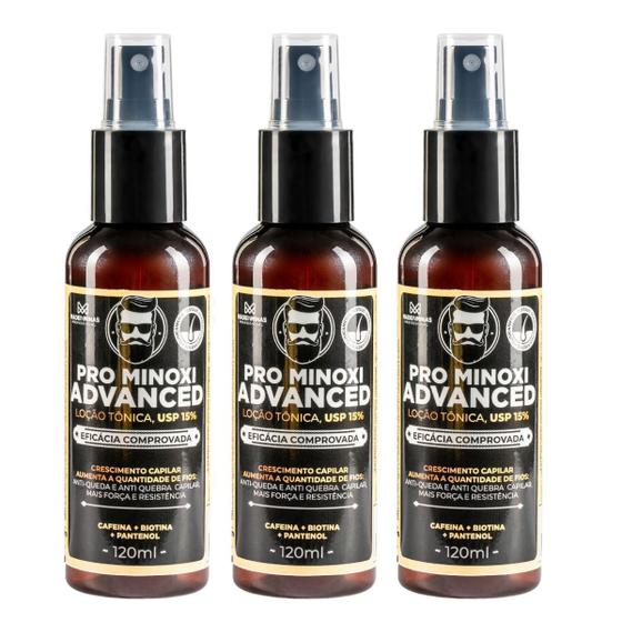 Kit 3 Pro Minoxi Faz Crescer Barba E Cabelo Original 120Ml - Made In ...