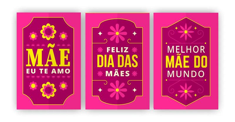 kit 3 quadros melhor mãe do mundo conjunto dia das mães mdf - Mago das ...