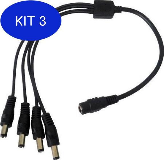 Kit 3 Rabicho P4 1X4 De Fontes De Alimentação Sistema Eletrônico ...