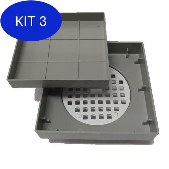 Kit 3 Ralo Oculto 15X15 Seca Piso Porcelanato Várias Cores - Marwell ...