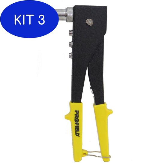 Kit 3 Rebitadeira Rebitador Manual Para Rebites 10 Pol. 4 Bicos ...