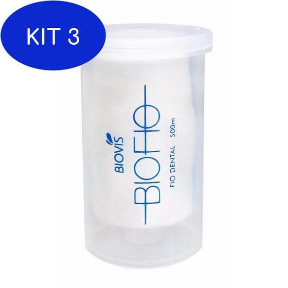 Kit 3 Refil De Fio Dental Biofil 500m - Biovis - Fio Dental - Magazine ...