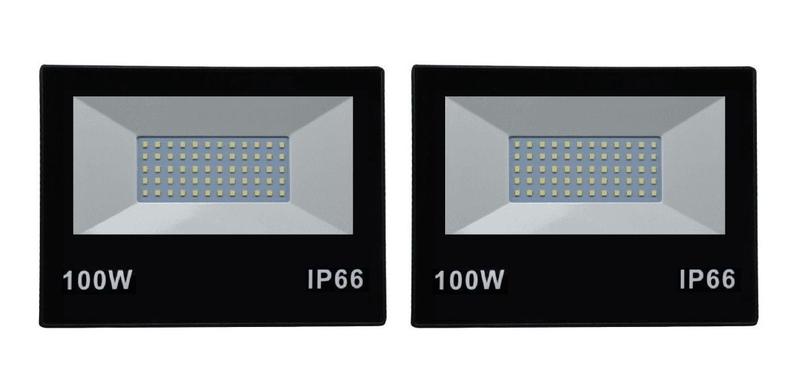 KIT 3 Refletor Led 100w Smd Prova Dágua Ip66 Holofote 6500k - ILUMIMAX - Refletor - Magazine Luiza