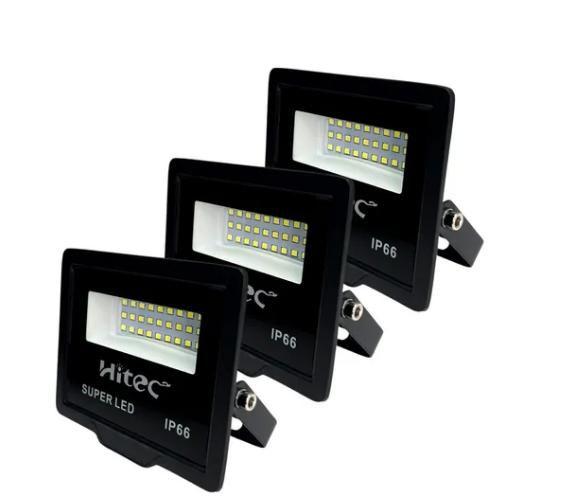 Kit 3 Refletor Led 50w Holofote Branco Bivolt A Prova Dagua - hitec - Refletor - Magazine Luiza