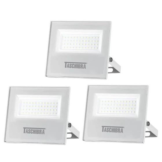 Kit 3 Refletores LED TR Slim 50W 6500K Taschibra - Refletor - Magazine Luiza