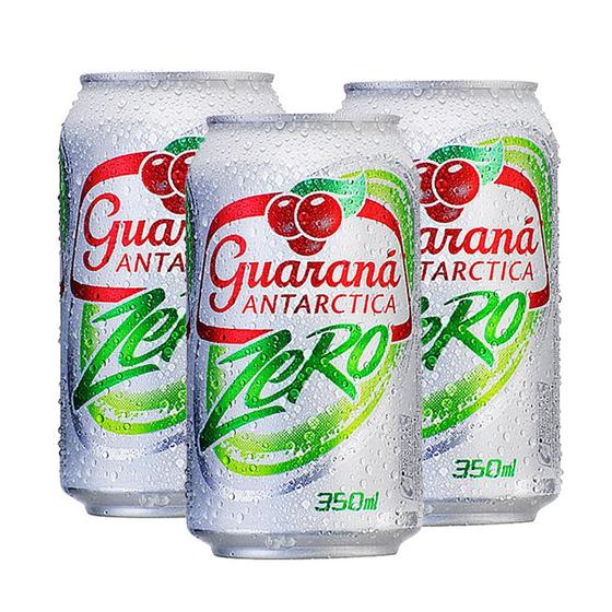 Kit 3 Refrigerante Guaraná Antarctica Zero Lata 350ml - Antartica ...