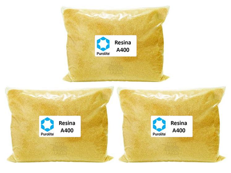Kit 3 Resina Purolite A400 Aniônica Remoção de Silicato - Resina Dental ...