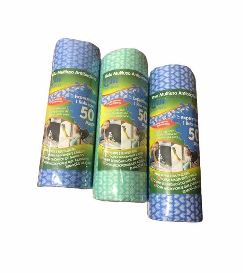 Kit 3 Rolos de Panos De Limpeza Perflex 28x40cm C/50 Unidades - Life ...