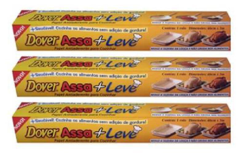 Kit 3 Rolos Papel Dover Assa Mais Leve 40cm X 3m - dover roll - Papel ...