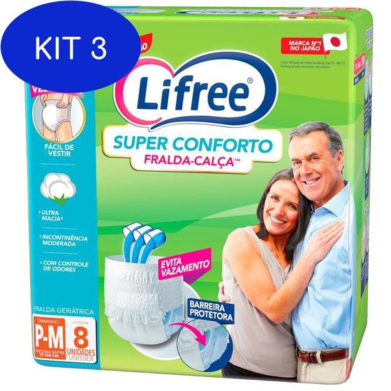 Kit 3 Roupa Intima Lifree Extra Absorção P/M C/8 - Roupa Íntima ...