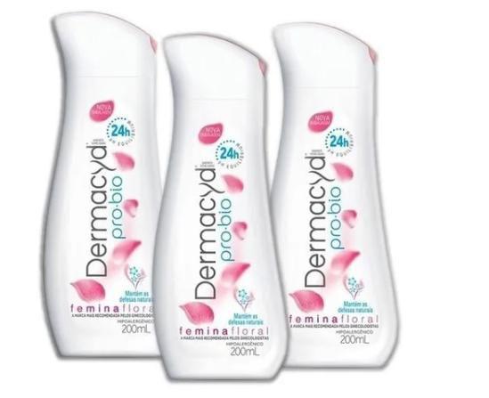 Kit 3 sabonetes íntimos dermacyd femina floral 200ml - Sabonete Íntimo ...