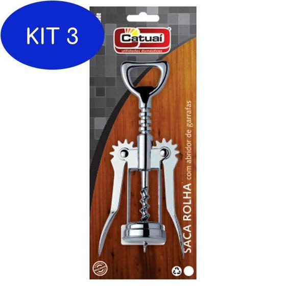 Kit 3 Saca Rolha Reforçado para Vinhos - Catuai - Saca Rolhas / Abridor ...