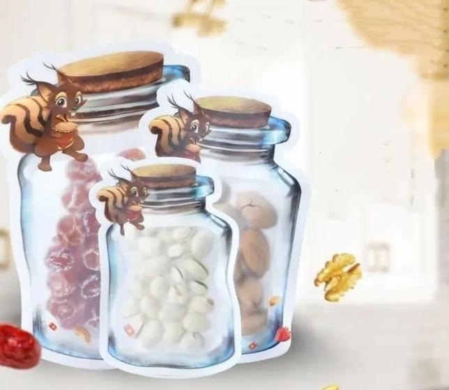 Kit 3 Sacos Herméticos Zip Lock Embalagem Reutilizável Esquilos - Loja ...