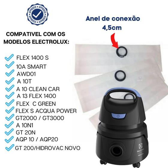 Kit 3 Sacos Para Aspirador De Pó Electrolux Hidrolux Awd01 - Porto-Pel ...