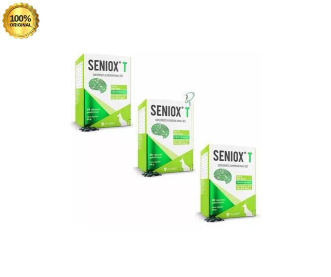 Kit 3 Seniox T Suplemento para cães e gatos idosos 30 cap - Avert ...