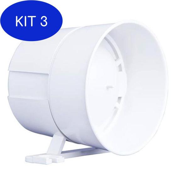 Kit 3 Sirene Piezoeletrica Taty 120Db 24V Branca Alarmes Morey - Sirene ...