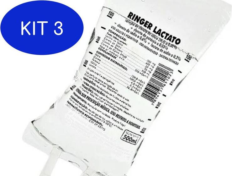 Kit 3 Solução De Ringer Com Lactato De Sódio - Beker - No Magalu ...